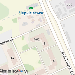 Київ, вул. Гетьмана Павла Полуботка (Попудренка), 46/2 — Візіком карти